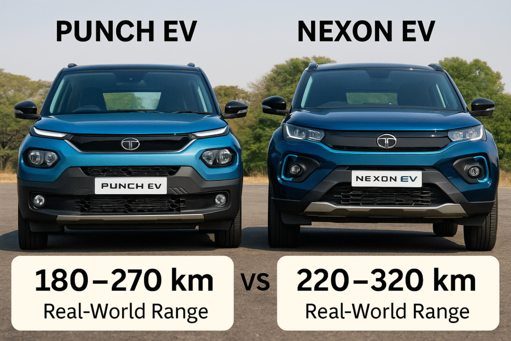Punch EV vs Nexon EV: Real-World Range Comparison 2025